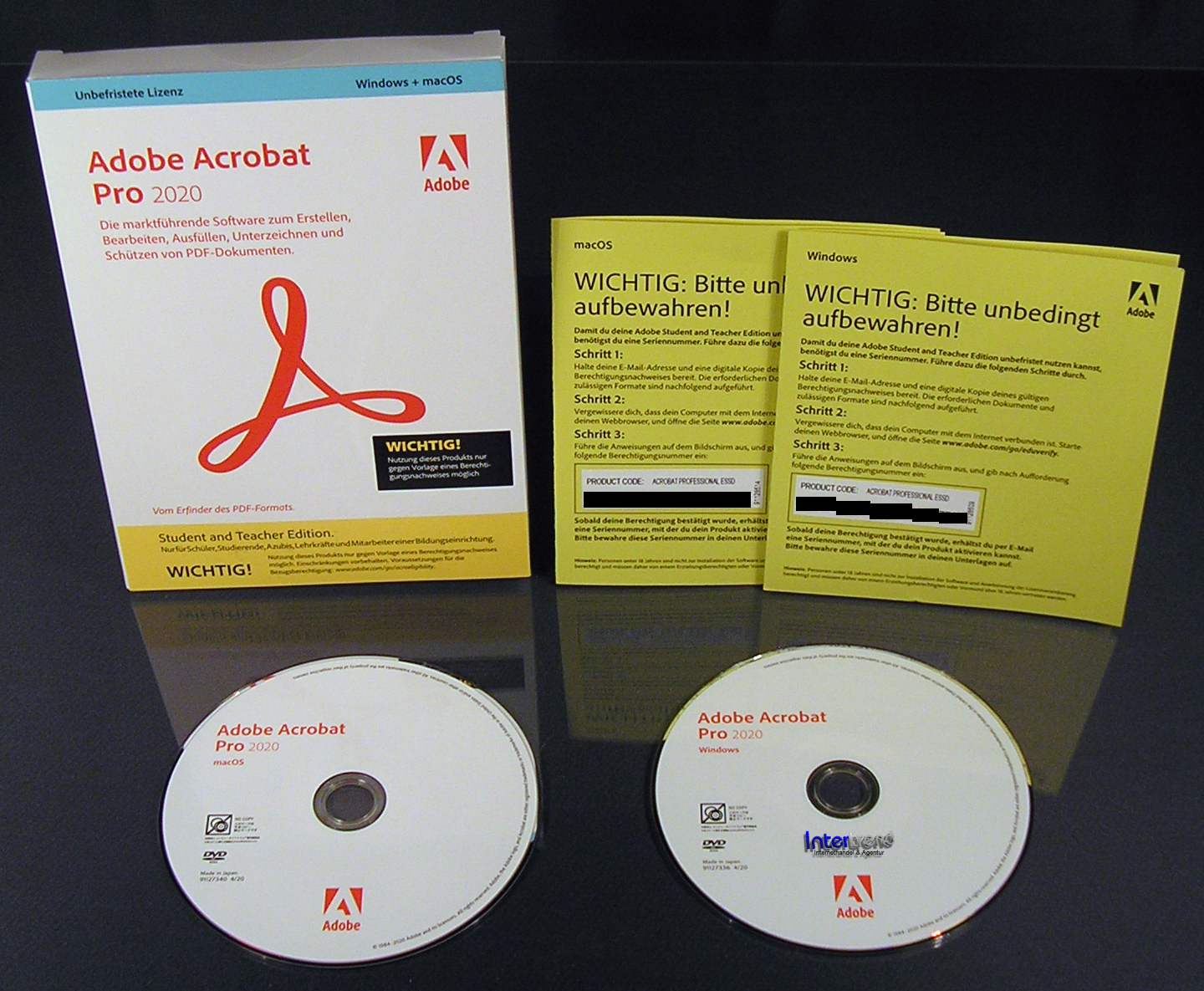 Adobe Acrobat Pro 2020 Vollversion Box, CD, Handbuch Win/Mac Student ...